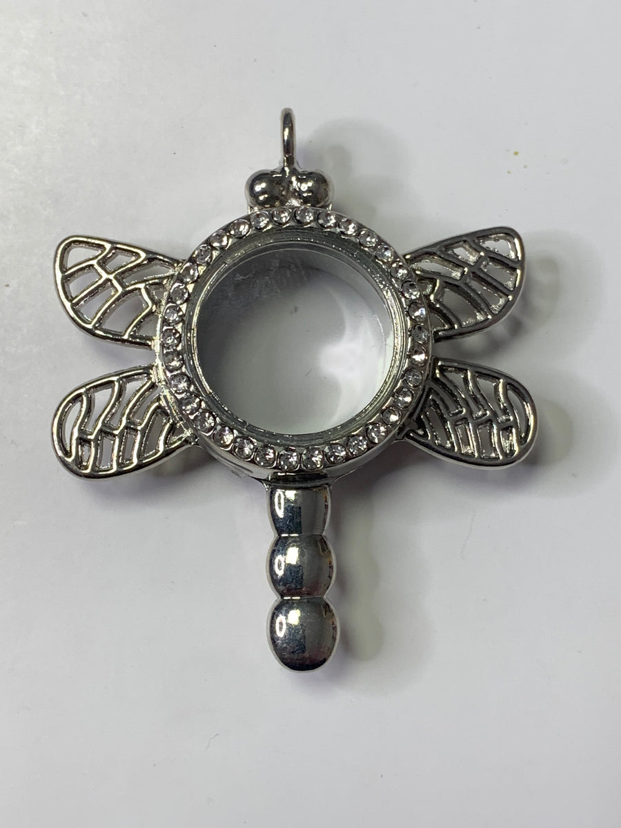Dragonfly PEARL/GEM Locket with Stones – POP-A-PEARL