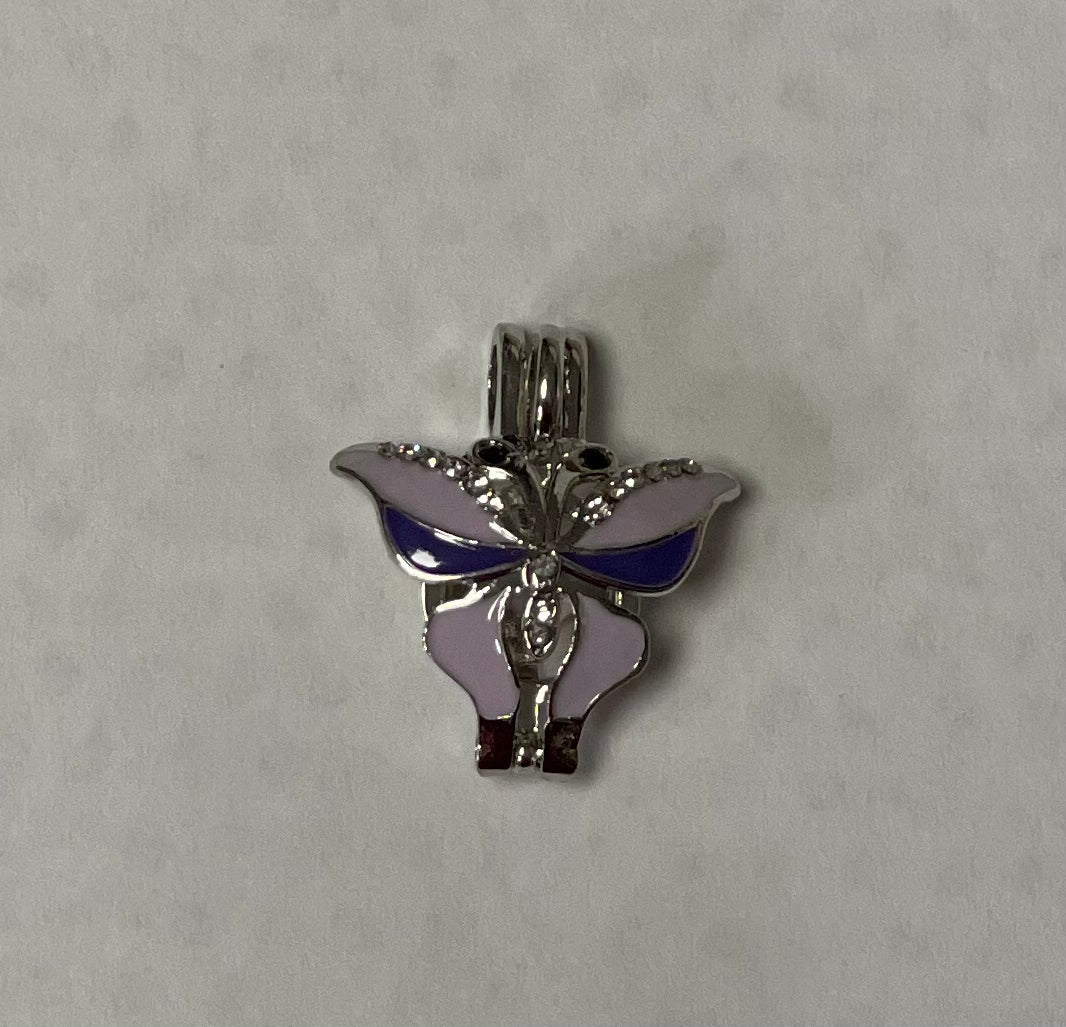 Lilly the Butterfly silver plated cage – POP-A-PEARL LIVE PEARL Parties LLC